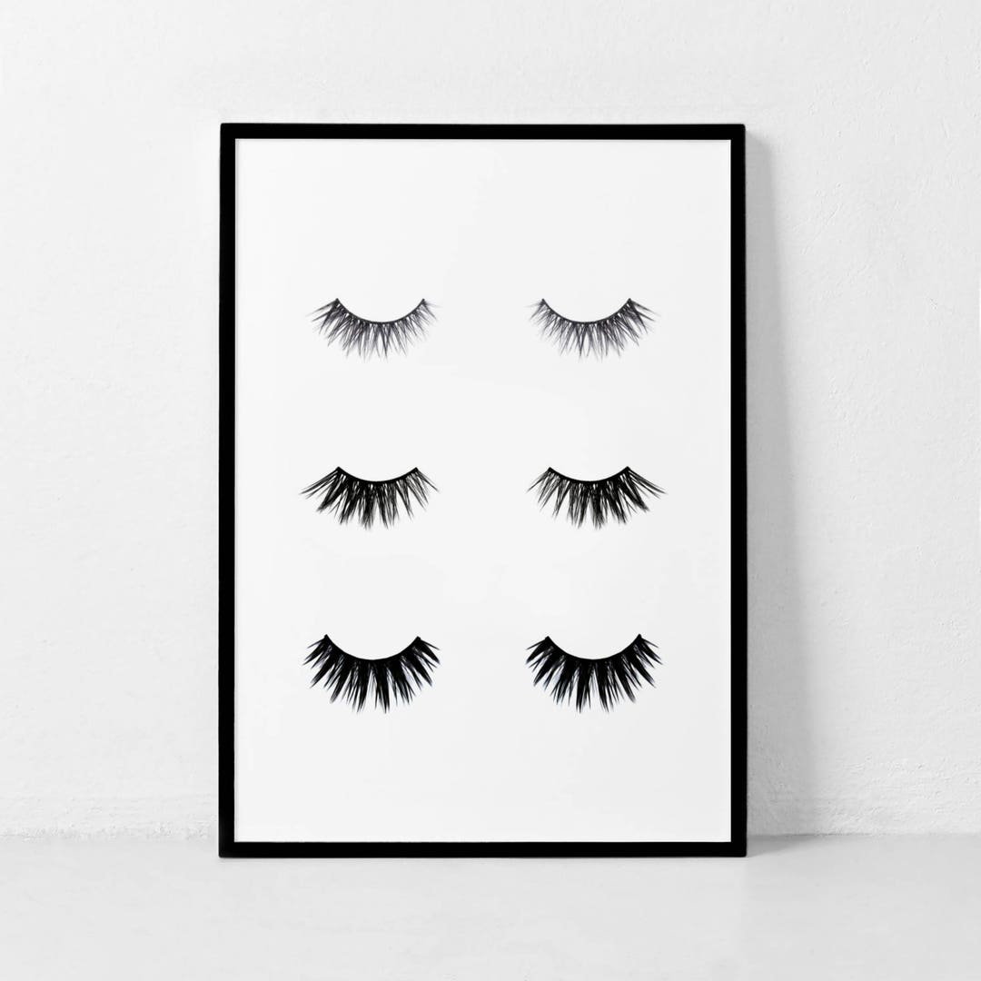 Eyelashes Prints, Makeup Print, Bedroom Art, Fashion Print, Lashes ...