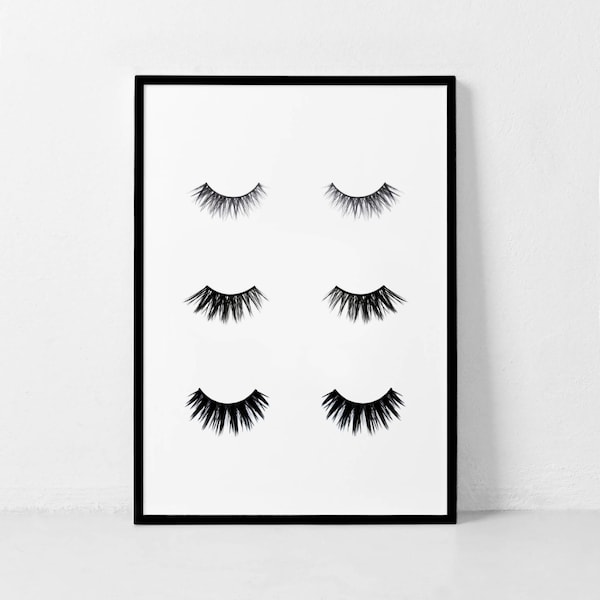 Eyelashes Print - Etsy