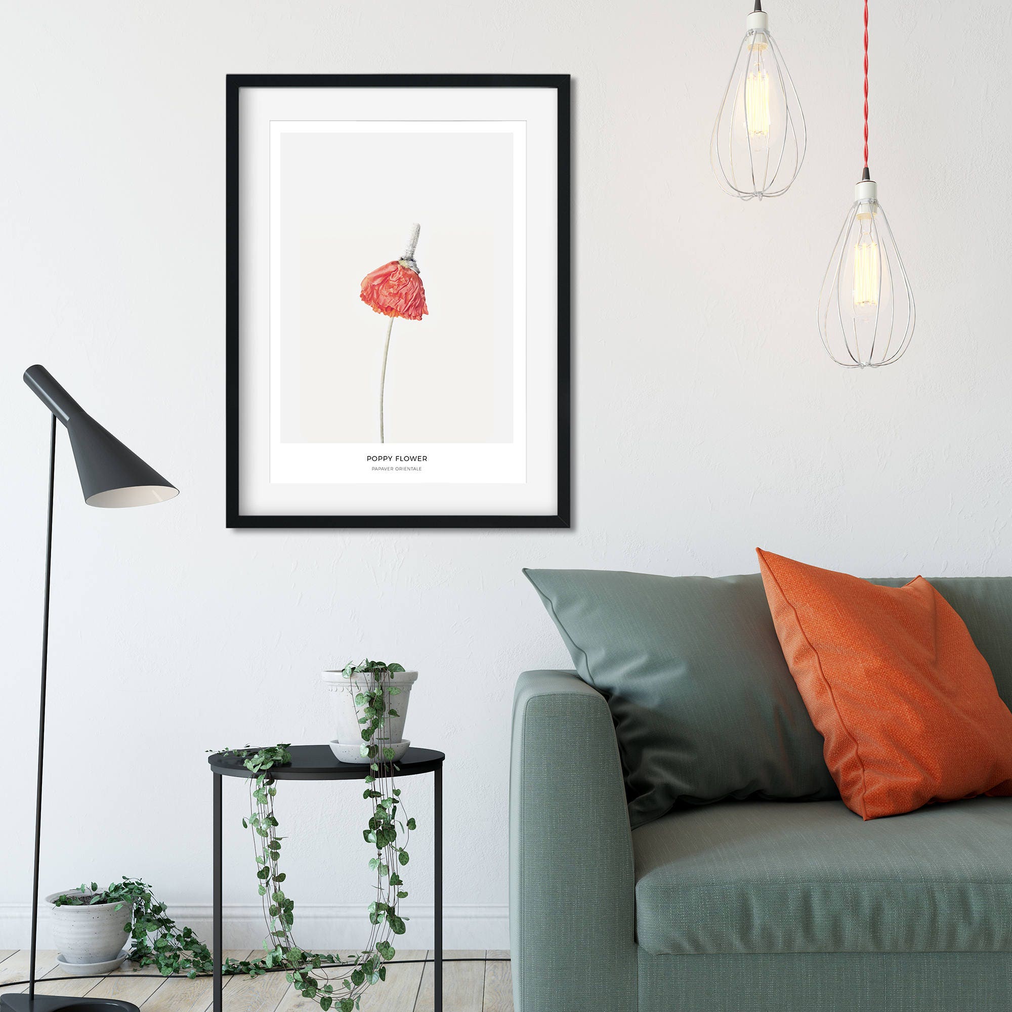 Red Poppy Print Flowers Wall Art Botanical Wall Art | Etsy