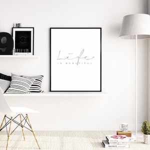 Life is Beautiful Poster, Life is Beautiful, Life is Beautiful Print ...