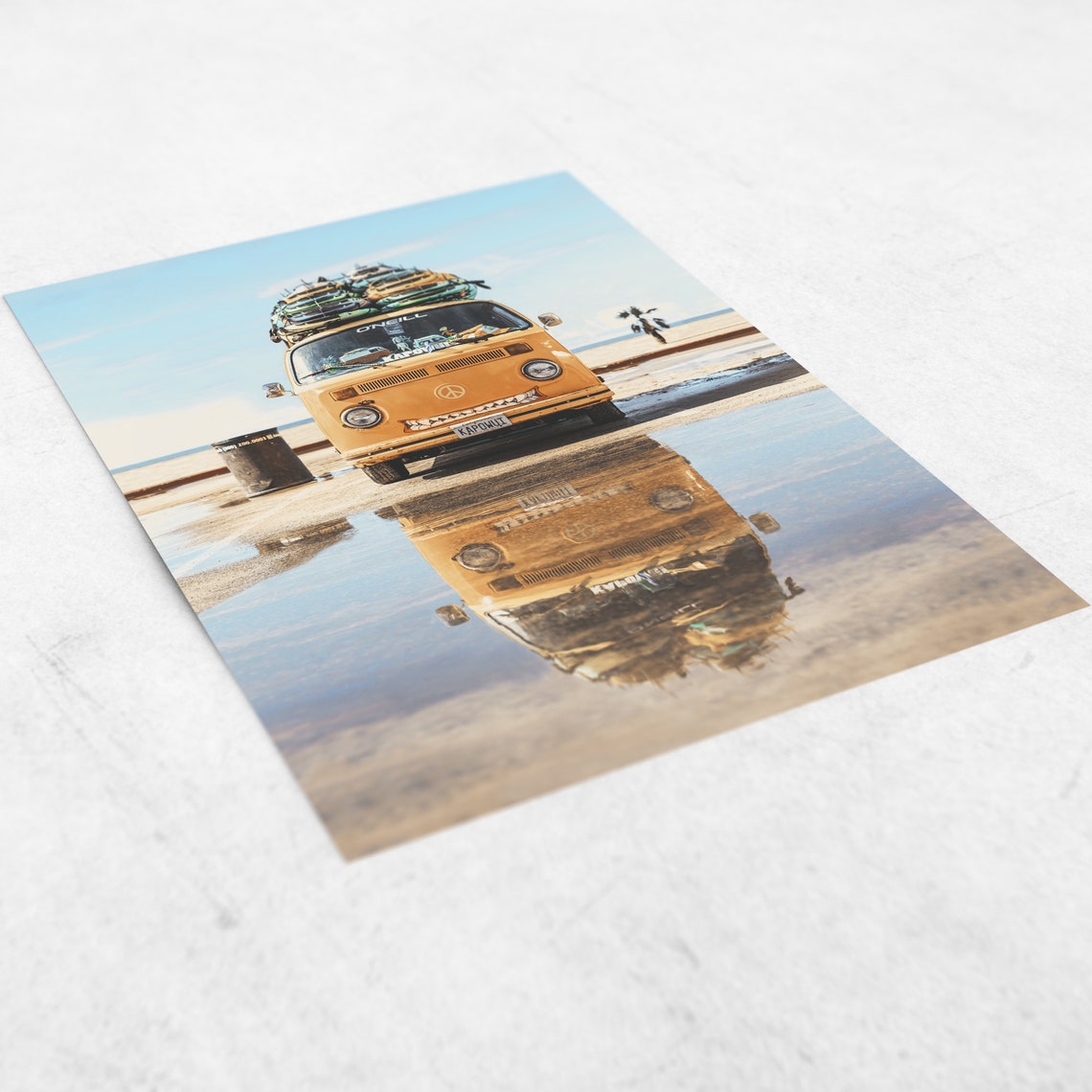 VW Camper Print Campervan Poster Travel Print Summer Print | Etsy