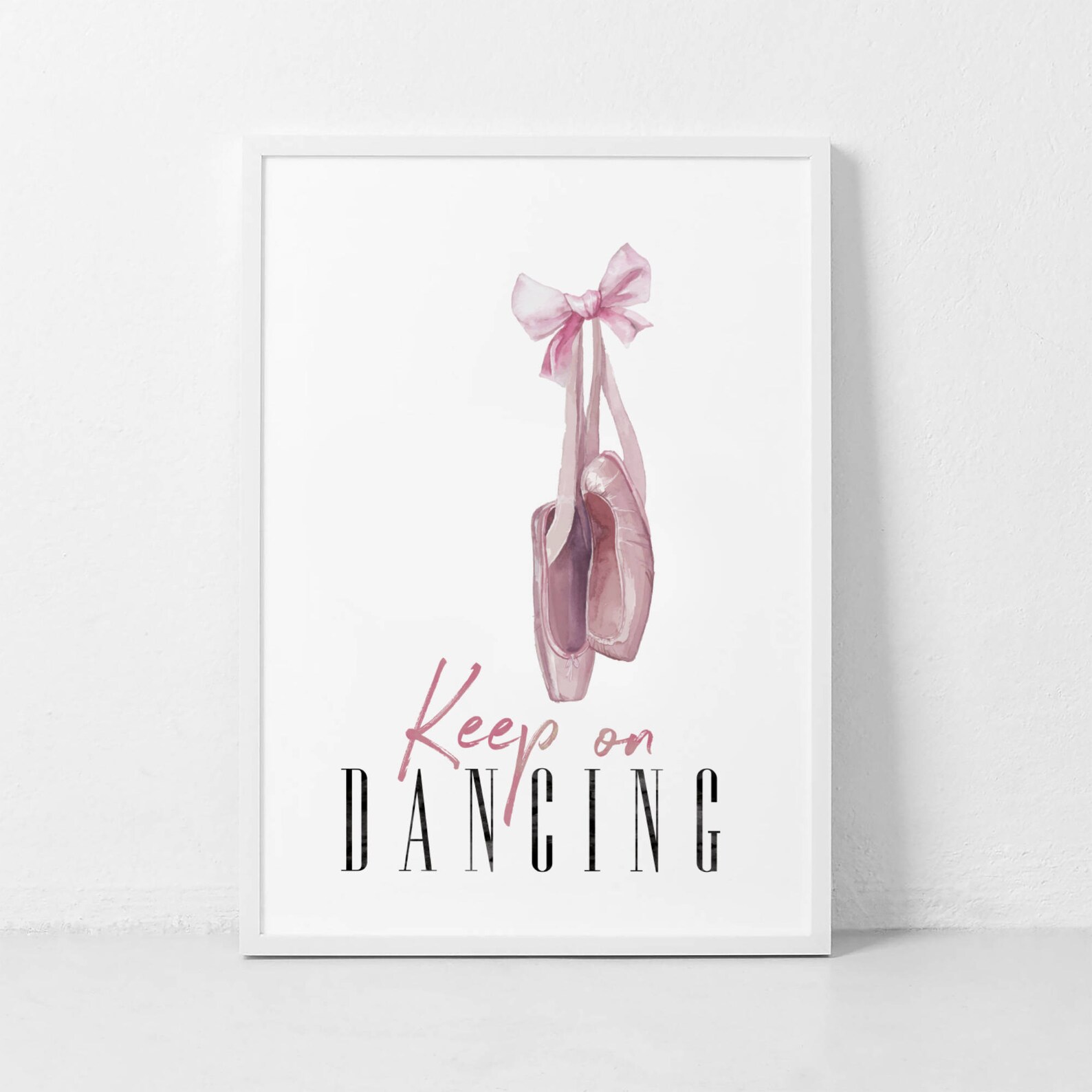 Ballerina Pointe Shoes Print Keep on Dancing Keep Dancing - Etsy