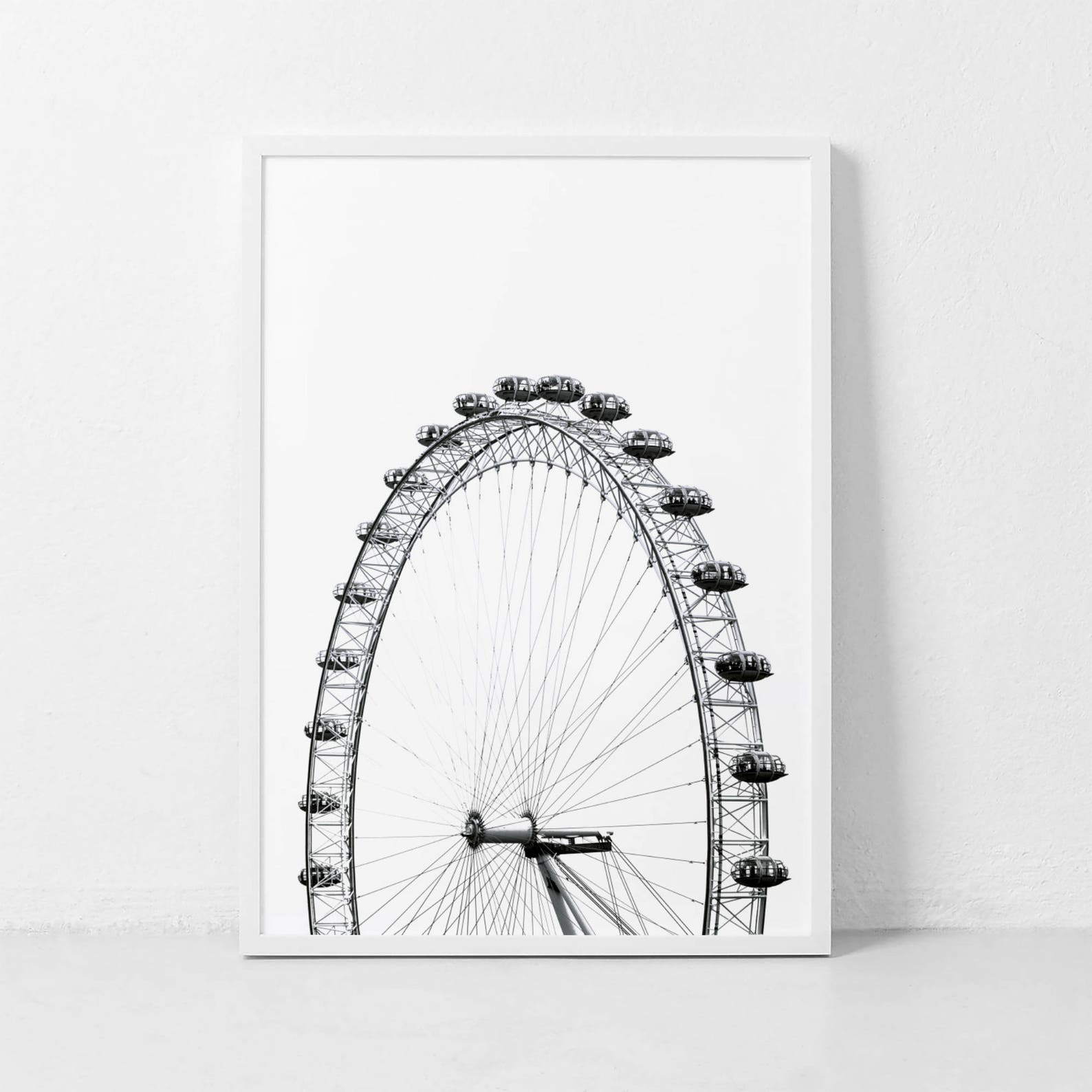 Ferris Wheel Print Wall Print Art Minimalist Poster Digital | Etsy