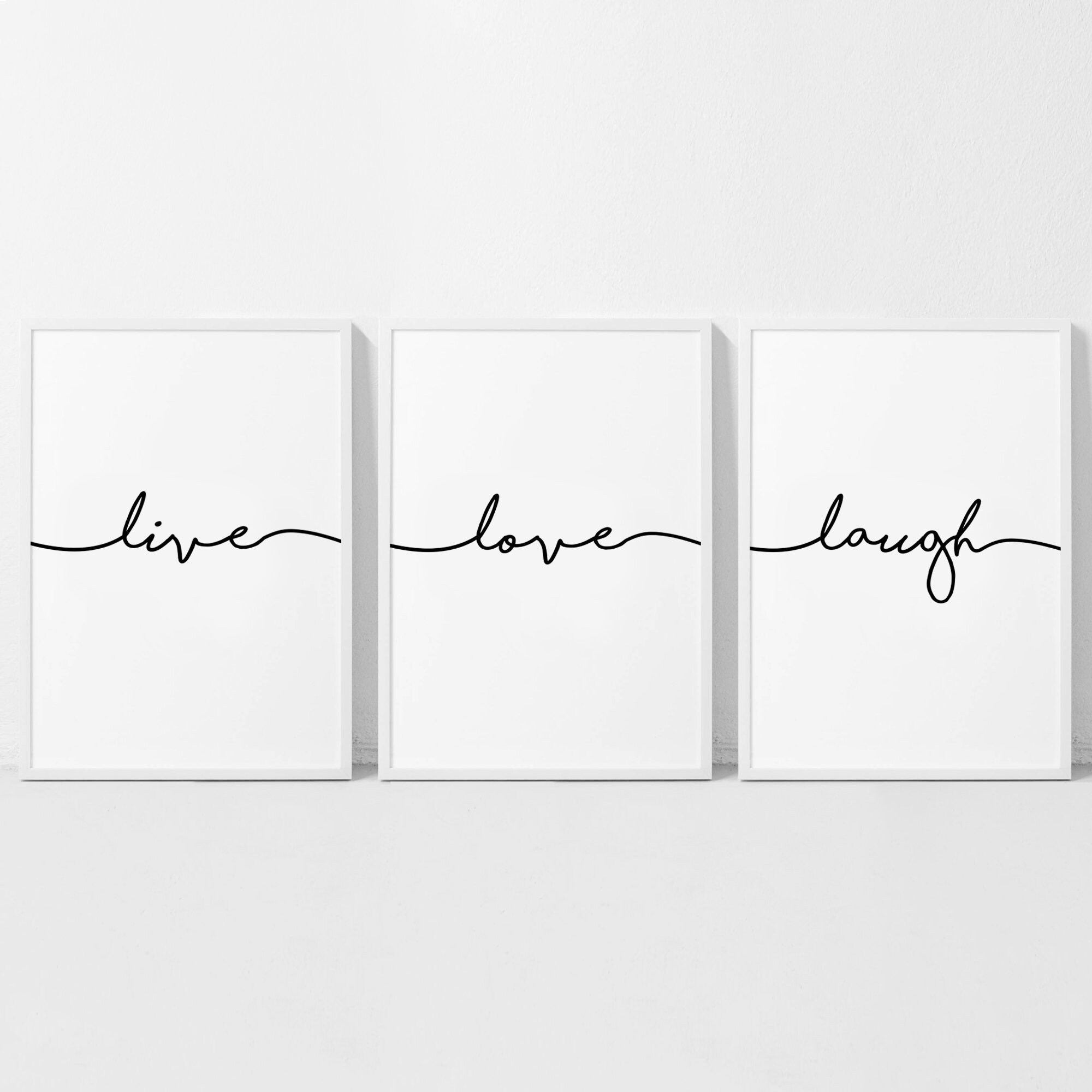 Live Love Laugh Set of 3 Prints Live Love Laugh Printable | Etsy