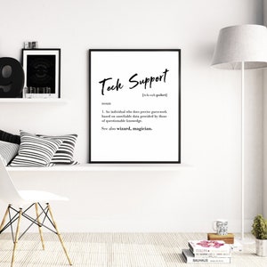 Funny Tech Support Definition Printable Technical Support Print ...