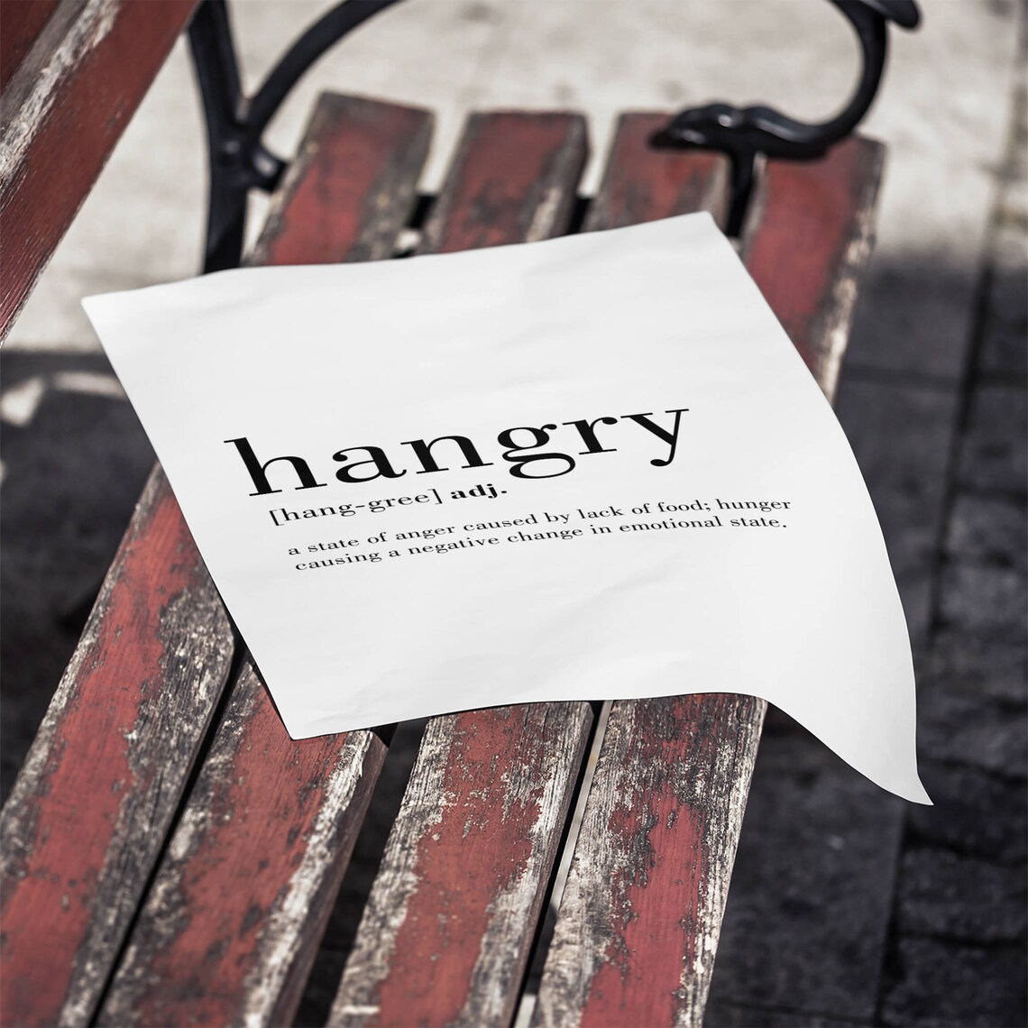 Hangry Definition Print Funny Hangry Definition Funny - Etsy