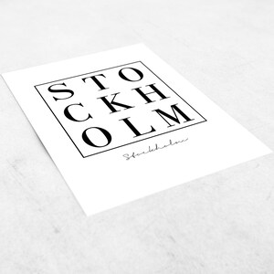 Stockholm Print, Sweden Poster, Printable Coordinates, Swedish Art ...