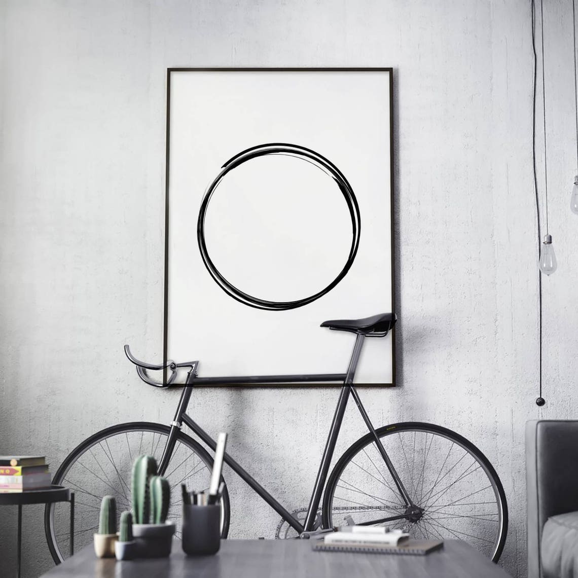 Karma Symbol, Karma Wall Art, Karma Circle, Circle Prints, Brush Line ...