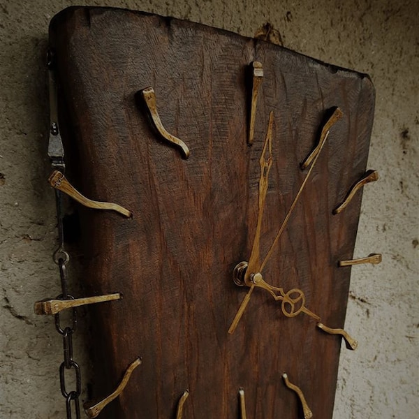 Vintage Wood Clock - Etsy