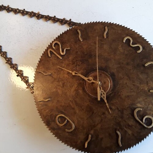 Upcycled Wall Clock From a Metal Disk - Etsy