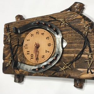 Rustic Cottage Wall Wood Clock - Handmade Clock Gift - Vintage Home ...