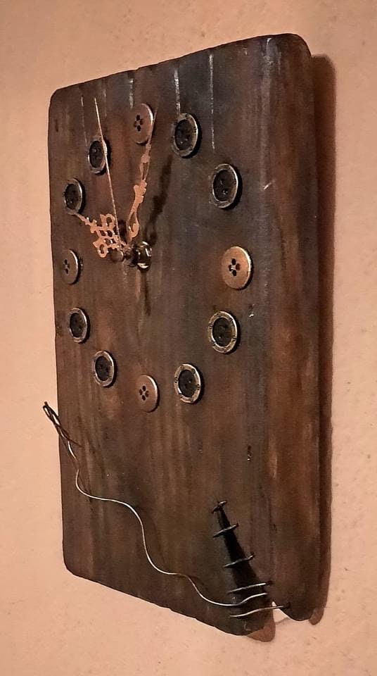 Wooden Clock Made for Women Tailors, Clock for Wall Made From Old Wood ...