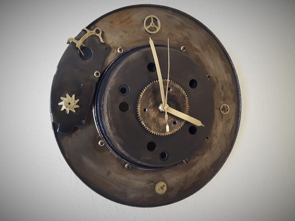 Upcycled Mercedes Benz Brake Disc Clock. Industrial Design - Etsy