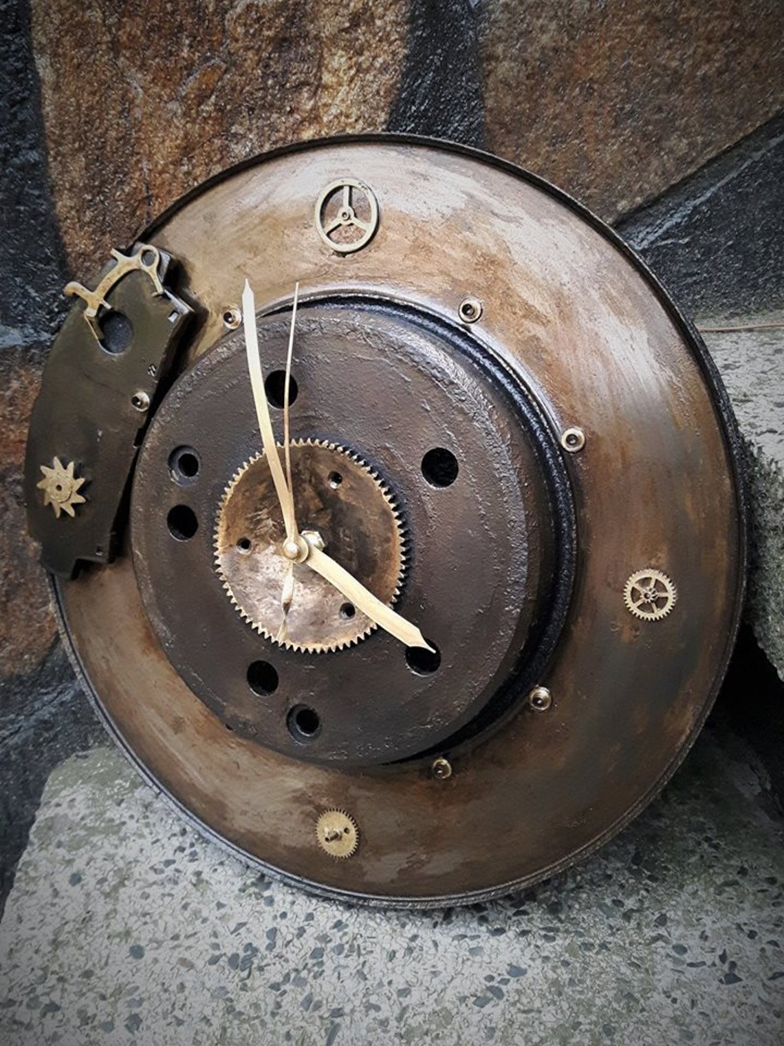 Upcycled Mercedes Benz Brake Disc Clock. Industrial Design - Etsy