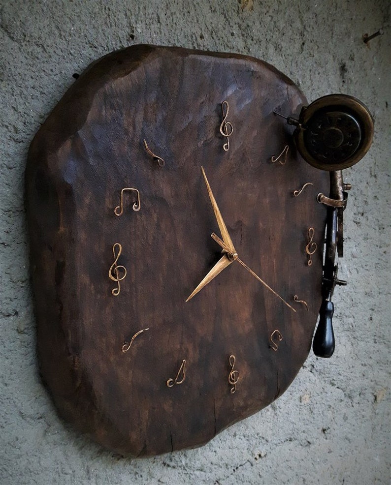 Solid Handmade Wall Clock. Wooden Wall Clocks. Handmade Wall - Etsy