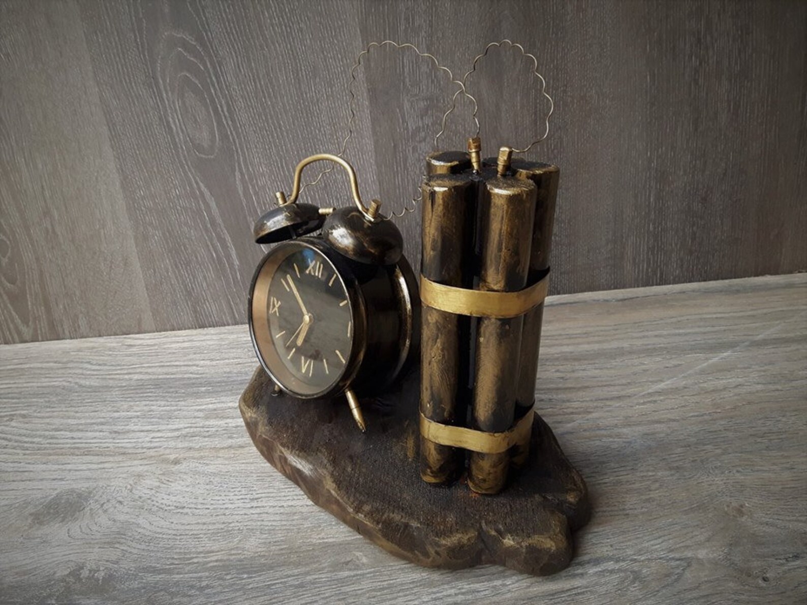 Refurbished Alarm Clock. Recycled and Improved Desk Clock. Mock ...