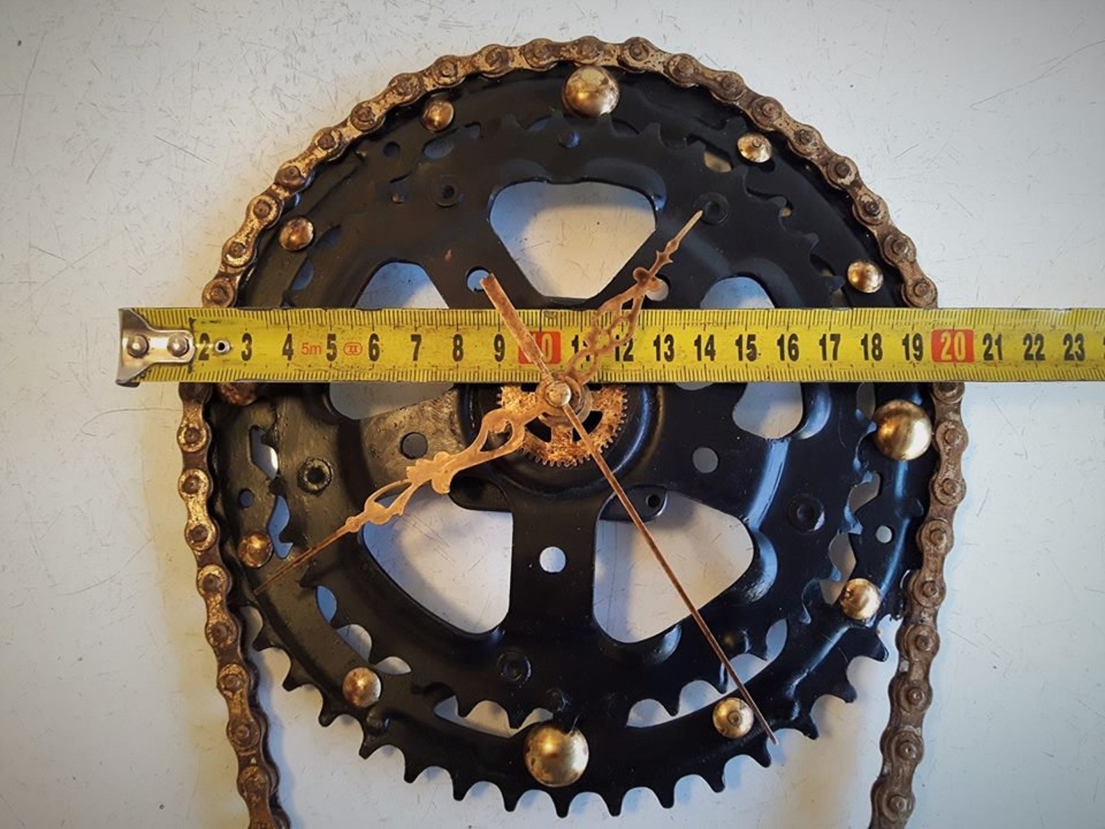 Unique Urban Design Wall Clock. Handforged Wall Clock. Upcycled Wall ...