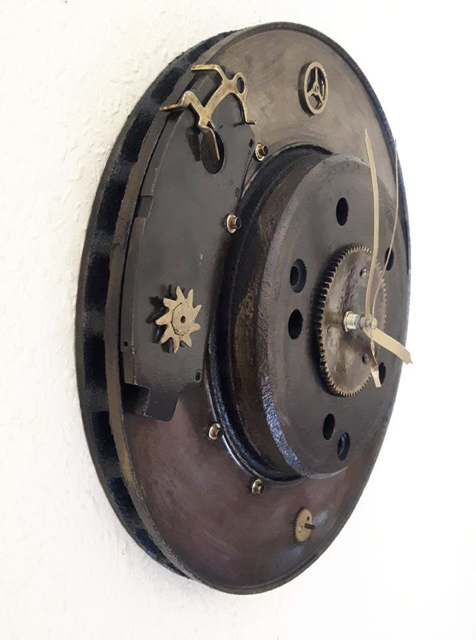 Upcycled Mercedes Benz Brake Disc Clock. Industrial Design - Etsy