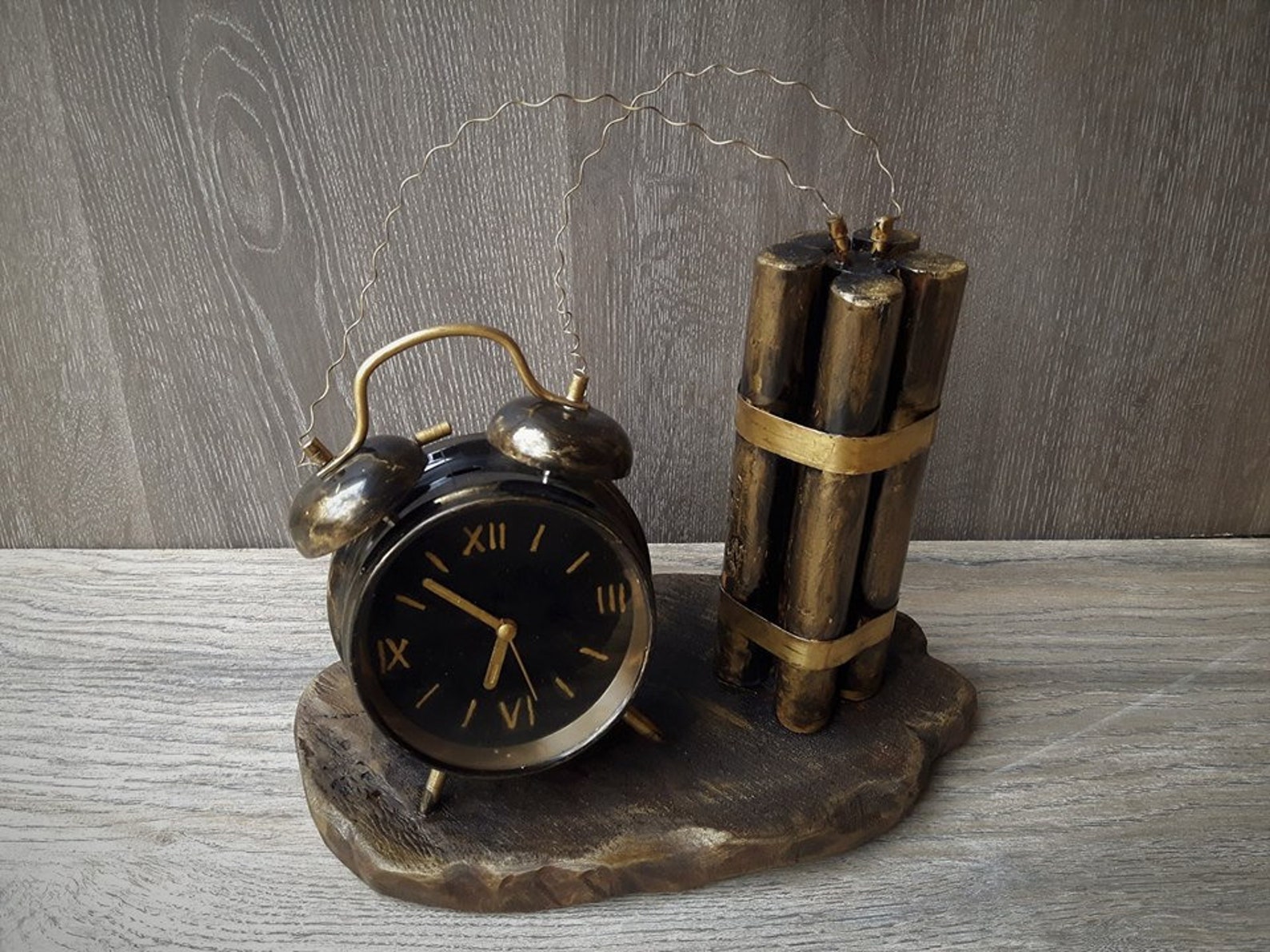 Refurbished Alarm Clock. Recycled and Improved Desk Clock. Mock ...
