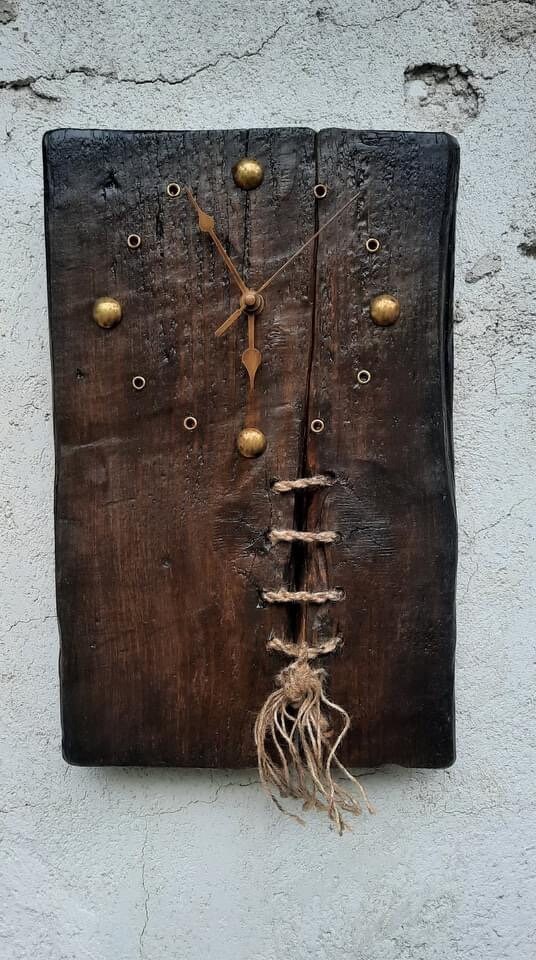 Wood Clock Wall Clcok Unique Wall Clock Vintage Wall Clock - Etsy