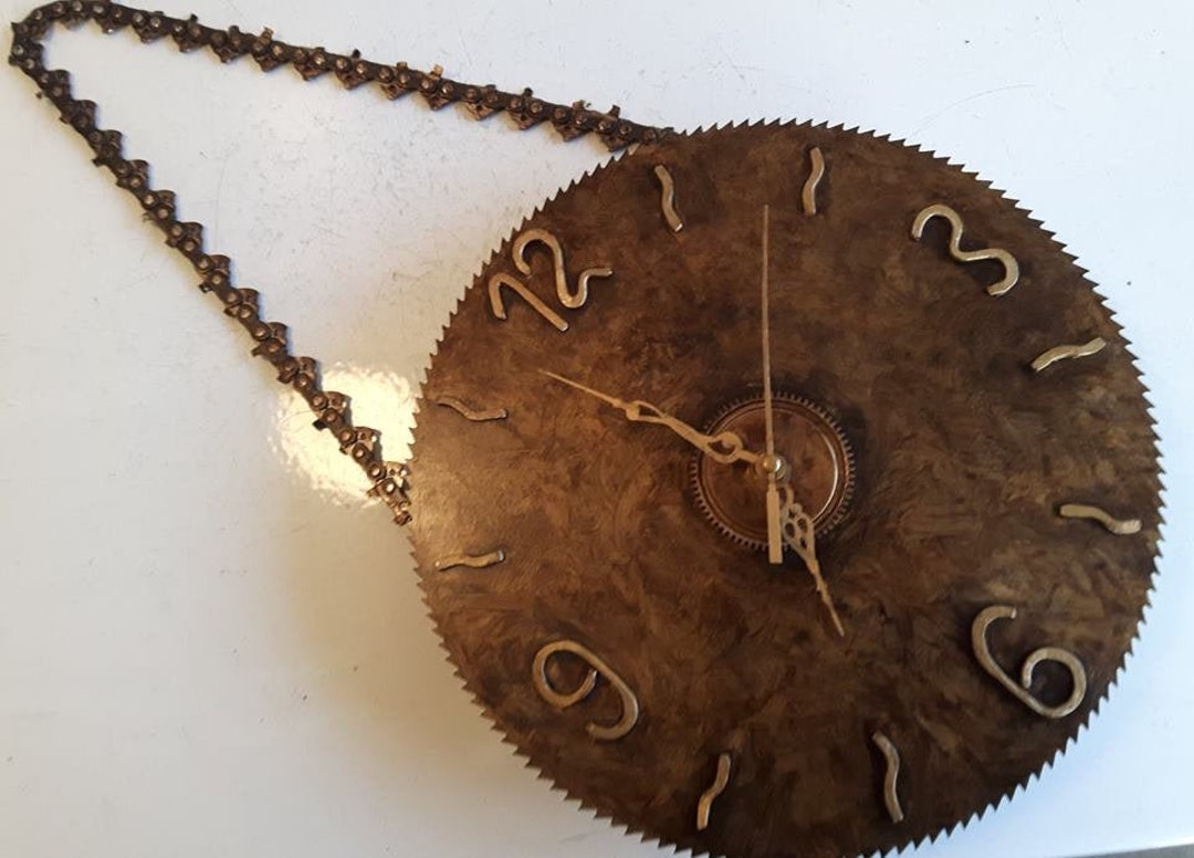 Upcycled Wall Clock From a Metal Disk - Etsy