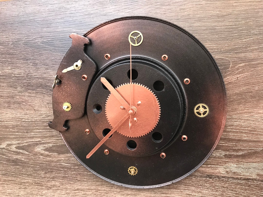 Upcycled Car Parts. Brake Disc Clock. Industrial Design Clock. Urban ...