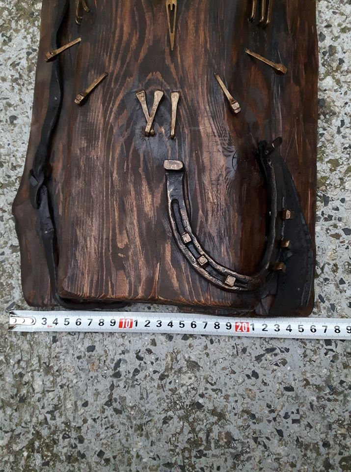 Large Handmade Rustic Wood Wall Clock/ Vintage Design | Etsy