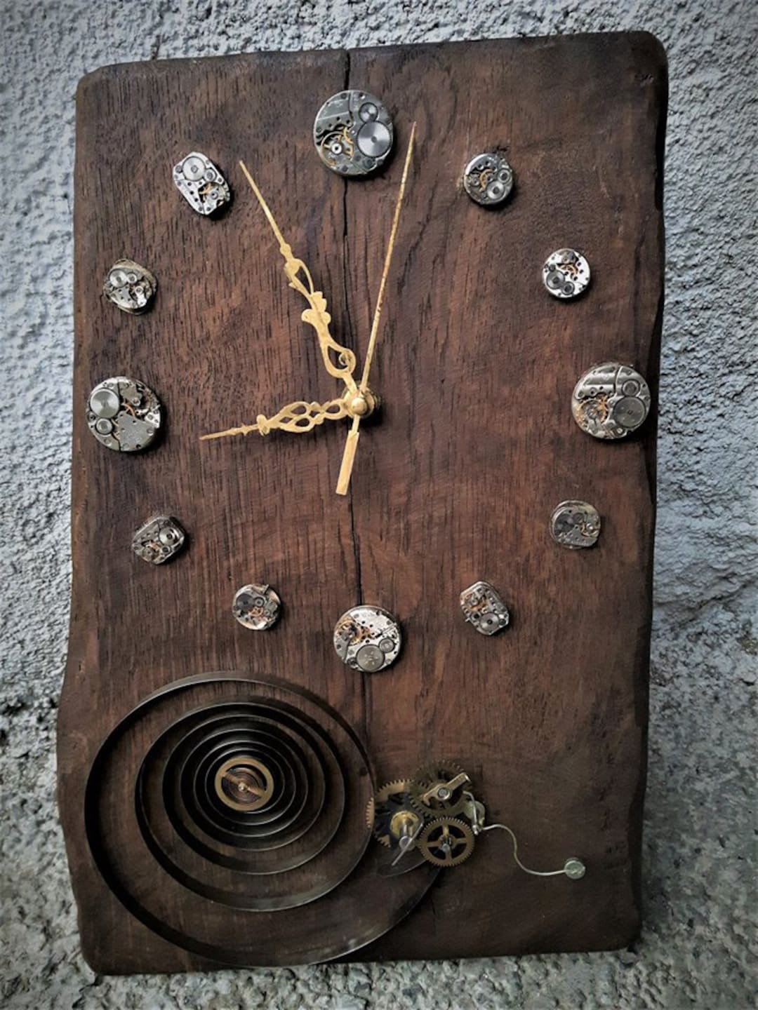 100% Handmade Wood Wall Clock/ Large Vintage Wall Clock. - Etsy