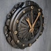 Upcycled Car Clutch Wall Clock. Large Urban Clock. Handforged Wrenches ...