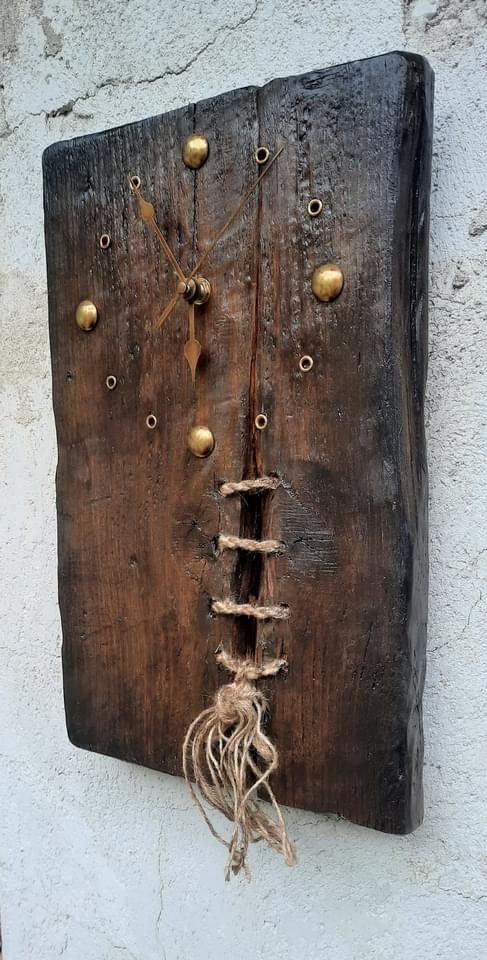 Wood Clock Wall Clcok Unique Wall Clock Vintage Wall Clock - Etsy