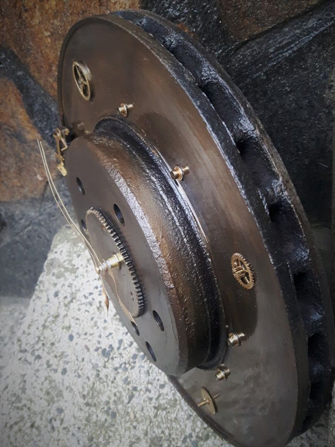 Upcycled Mercedes Benz Brake Disc Clock. Industrial Design - Etsy