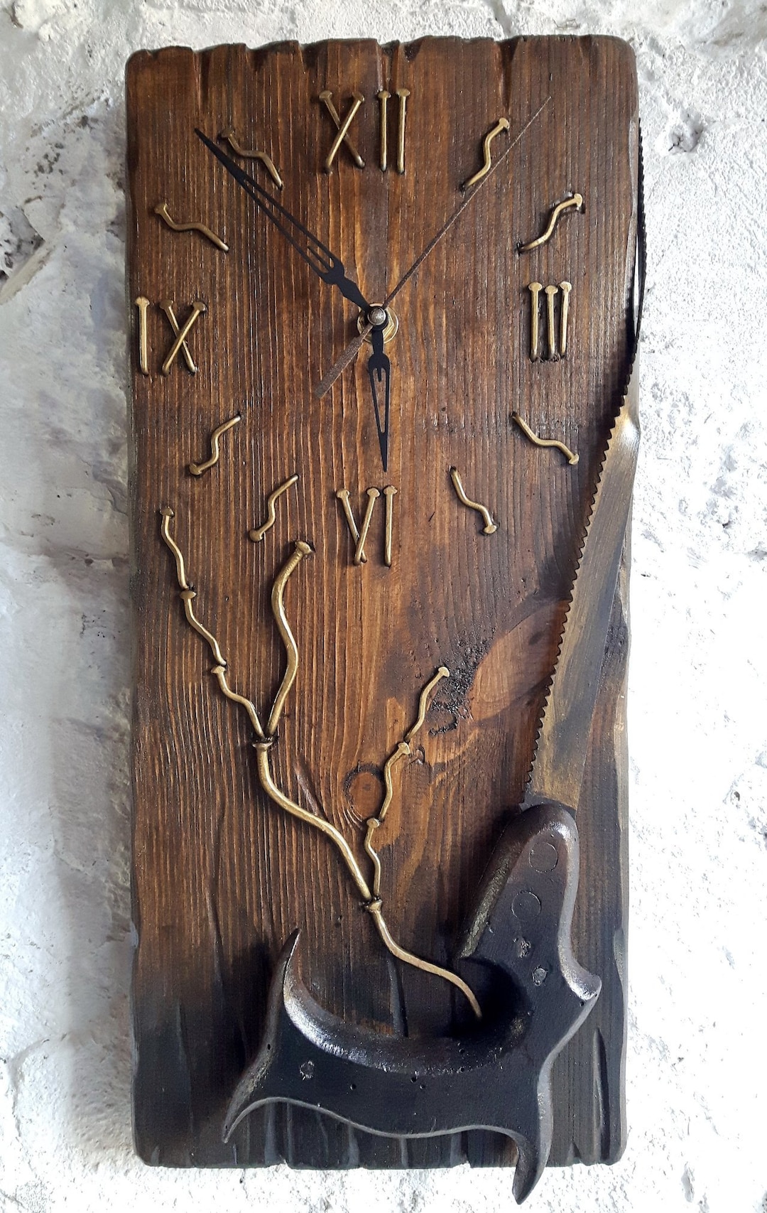 Handmade Wall Clock Custom Wall Clock Large Wall Clock Anniversary Gift ...