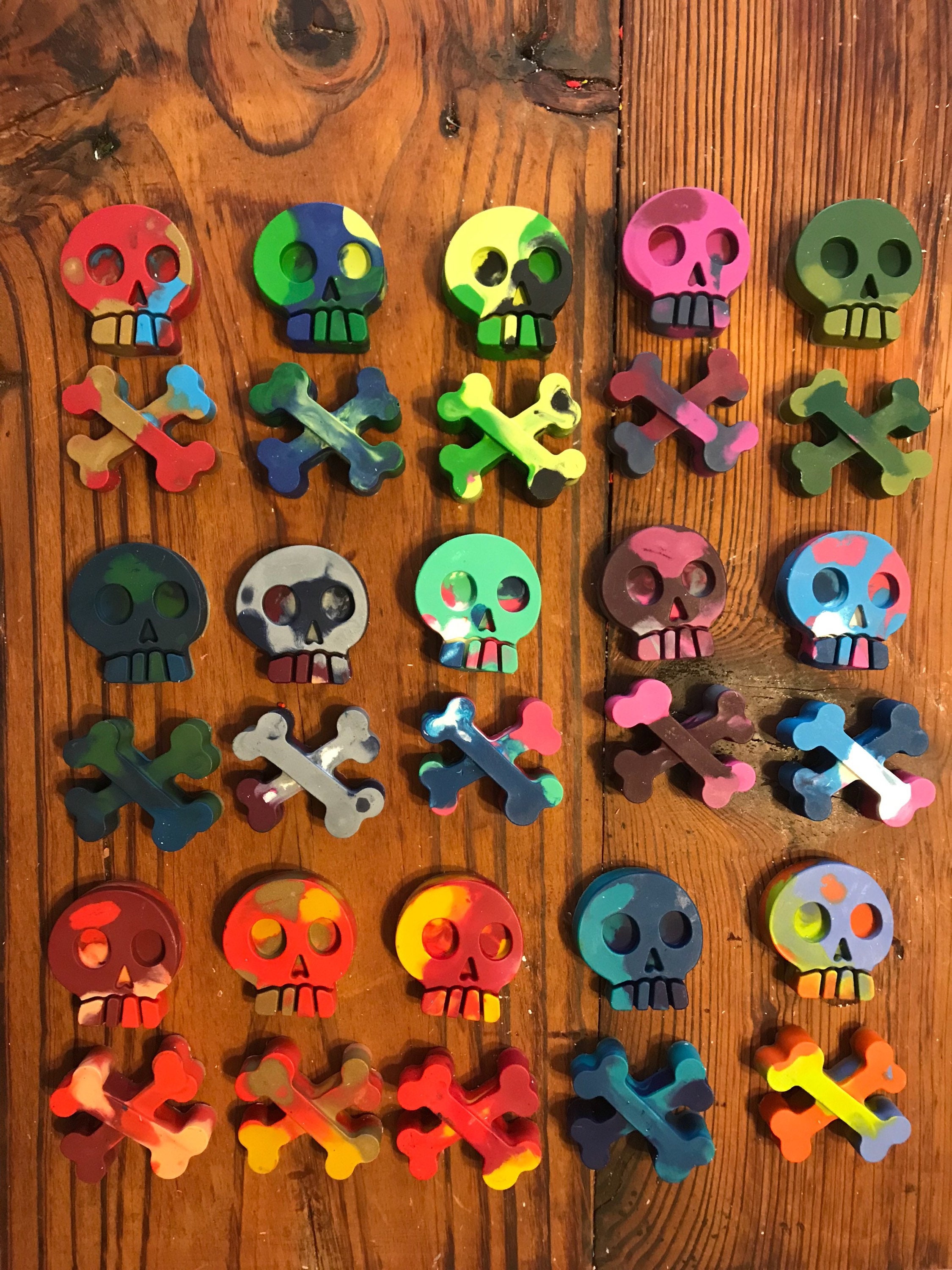 Skull & Bones Crayons - Etsy