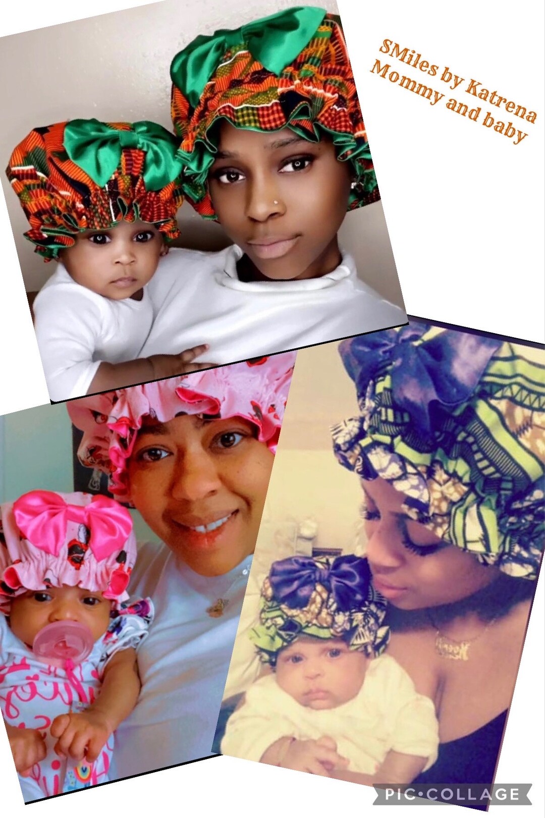 Satin Bonnets /mommy and Baby Great Gifts for a Mother’s & Daddy/son ...