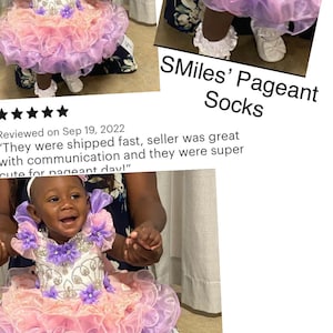 Pageant Socks “ Boutique Style” With White Lace Trim All Sizes. as ...