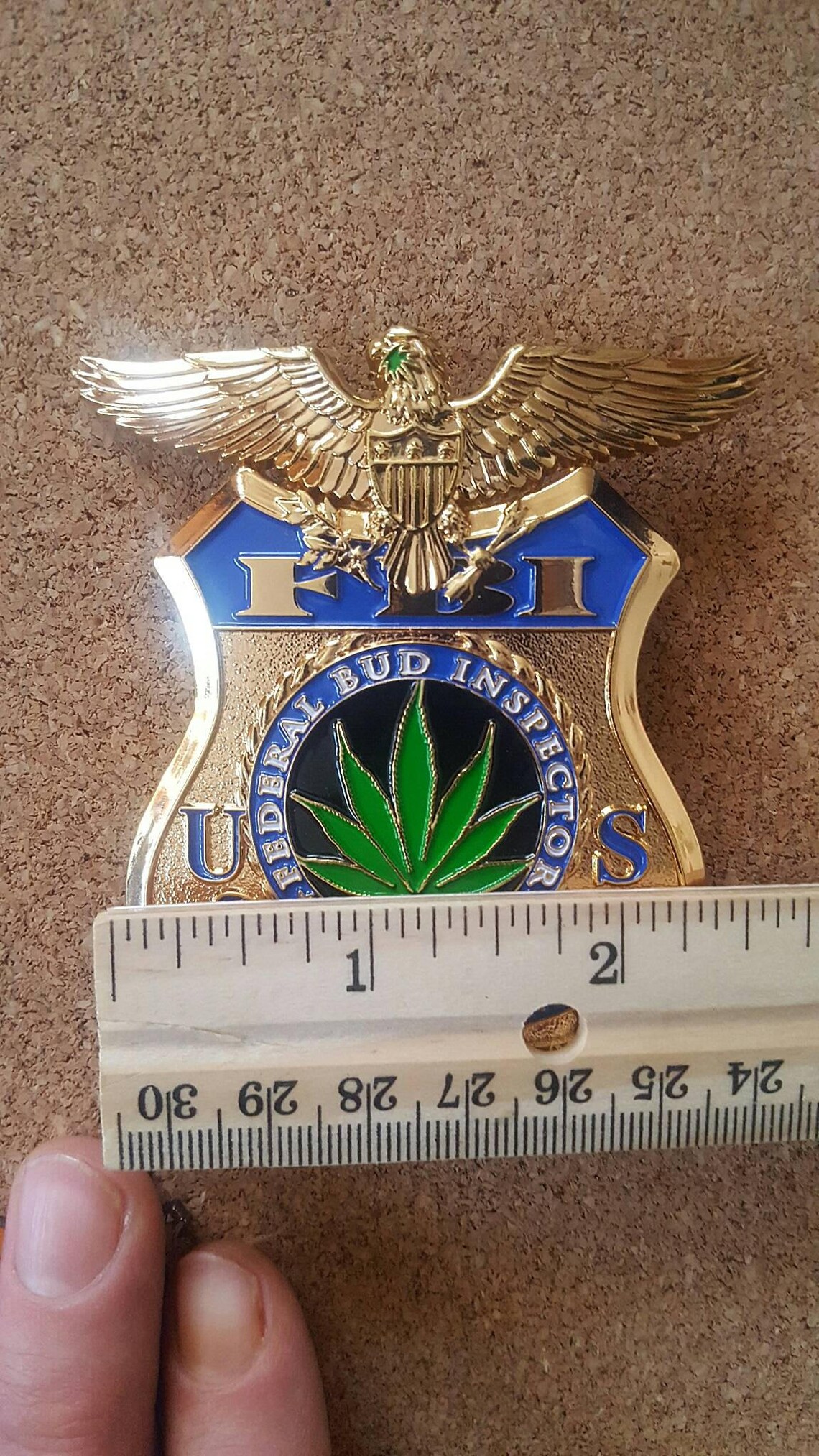 FBI "federal Bud Inspector" Life Size Marijuana Badge. - Etsy