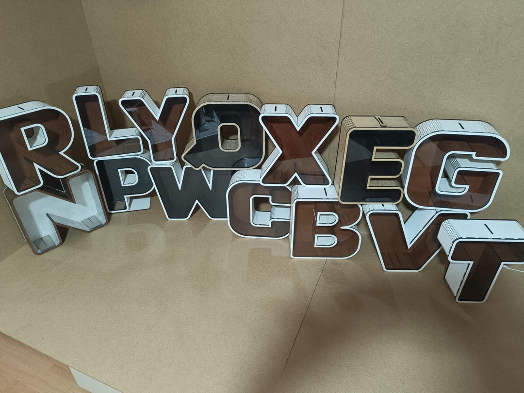 3d Letters Round Corners Alphabet Bundle - Etsy