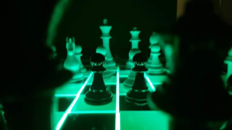 Large Led Illuminated Chess Set - Etsy