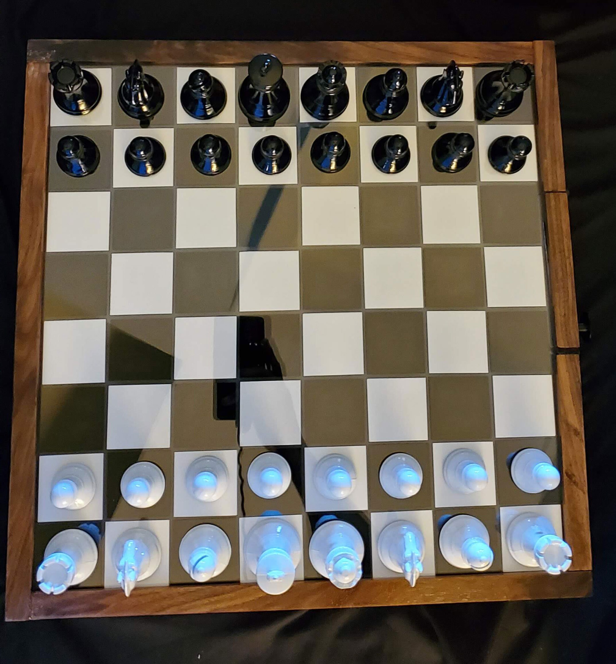 Large Led Illuminated Chess Set - Etsy