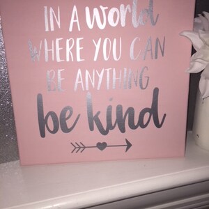 Inspirational Sign, Be Kind, Home Decor, Wall Decor, Wall Quotes ...
