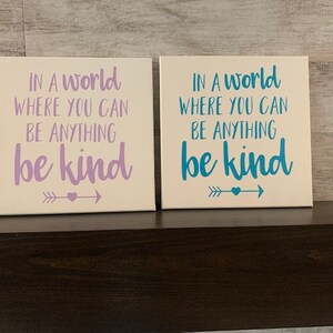 Inspirational Sign, Be Kind, Home Decor, Wall Decor, Wall Quotes ...