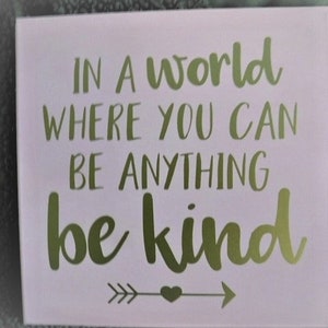 Inspirational Sign, Be Kind, Home Decor, Wall Decor, Wall Quotes ...