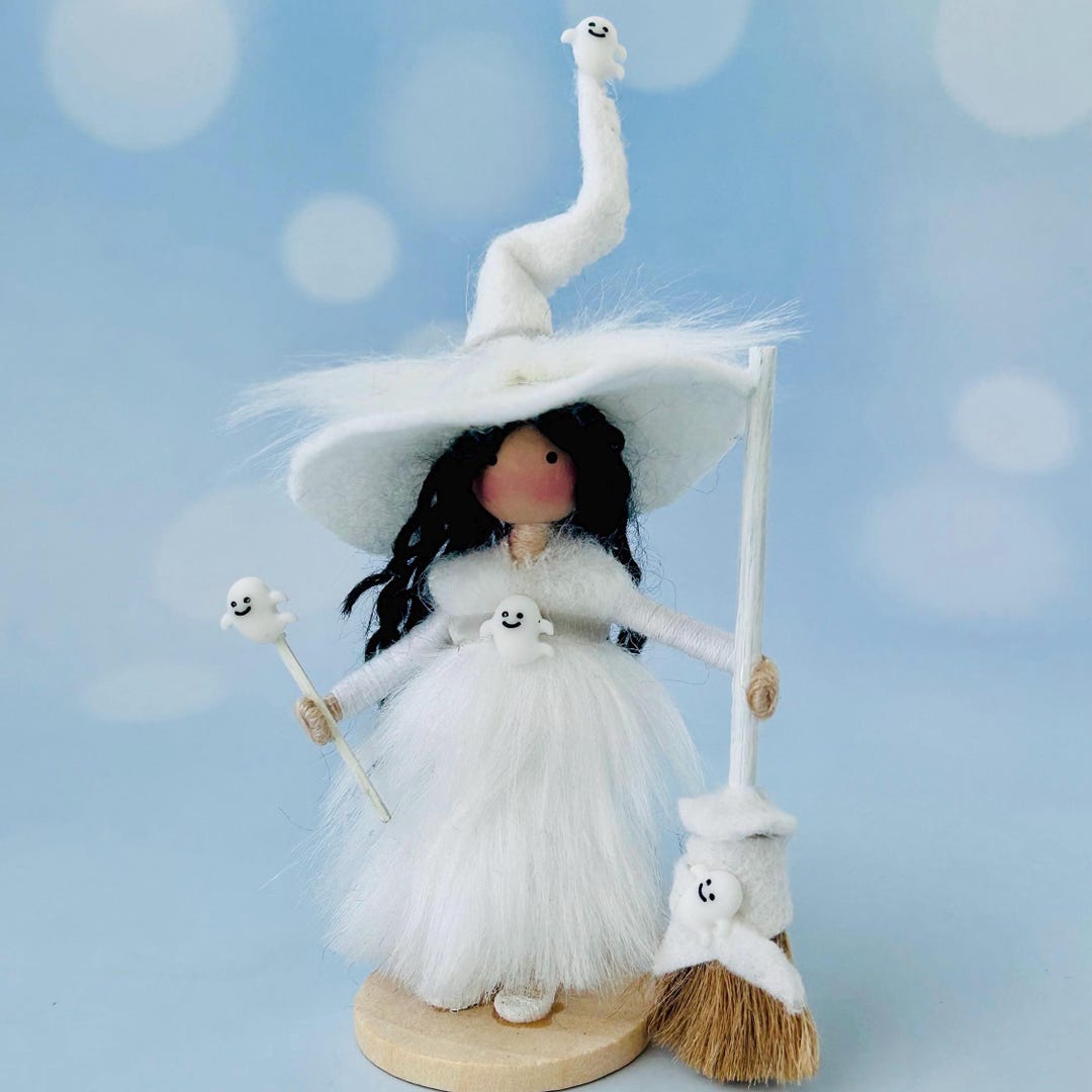 Witch Doll. Charming Little Girl Witch Doll - Handcrafted Miniature ...