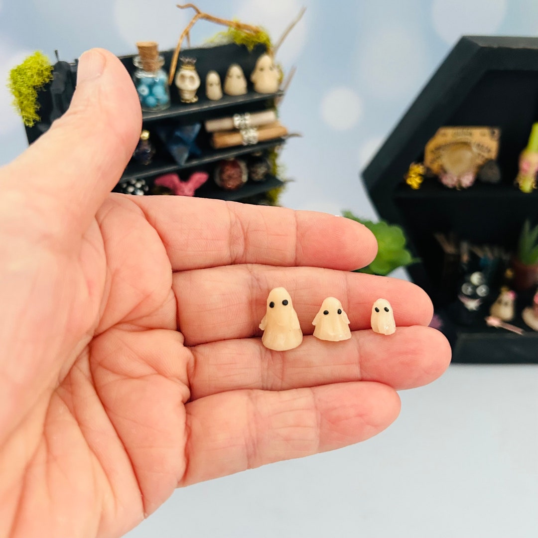 Set of 3 Handmade Micro Tiny Ghost. Miniature Halloween Ghost Figurines. - Etsy