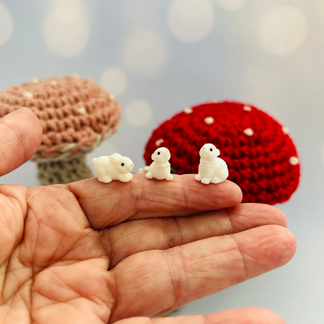3 Pcs Mini Cute Rabbit Family. Micro Bunny Resin Figurines. - Etsy