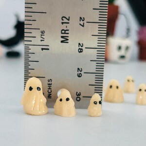 Set of 3 Handmade Micro Tiny Ghost. Miniature Halloween Ghost Figurines ...