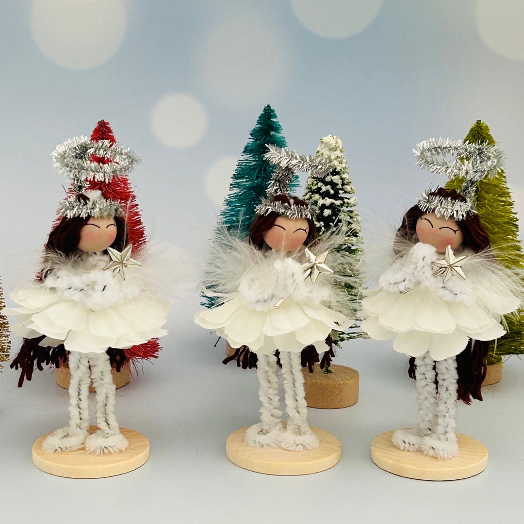 Adorable Angels, Pipe Cleaner DIY Kit Set of 3. Fuzzy Wire DIY Angel ...