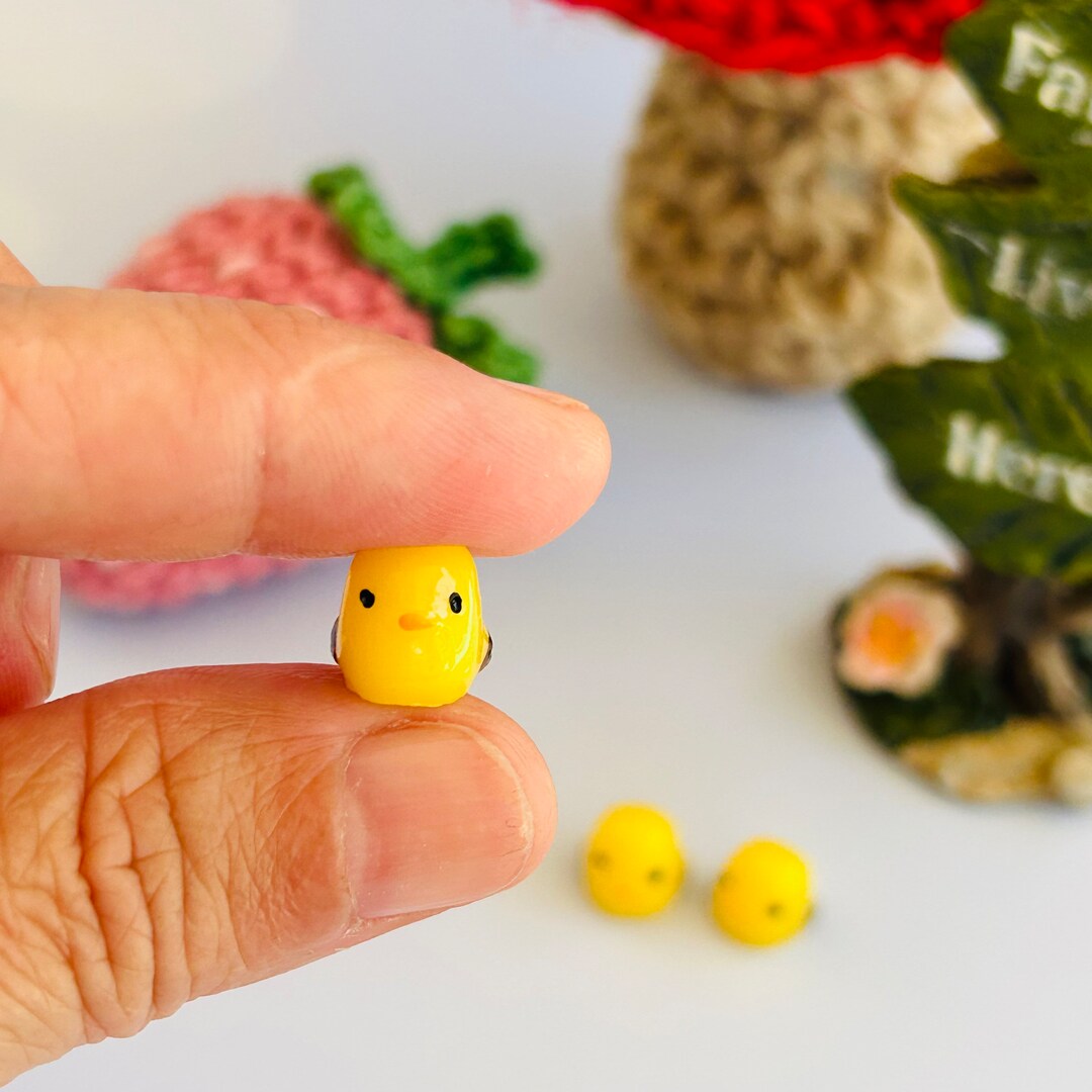 3 Pcs Yellow Chicks. 11x11 Mm Micro Resin Chick. - Etsy