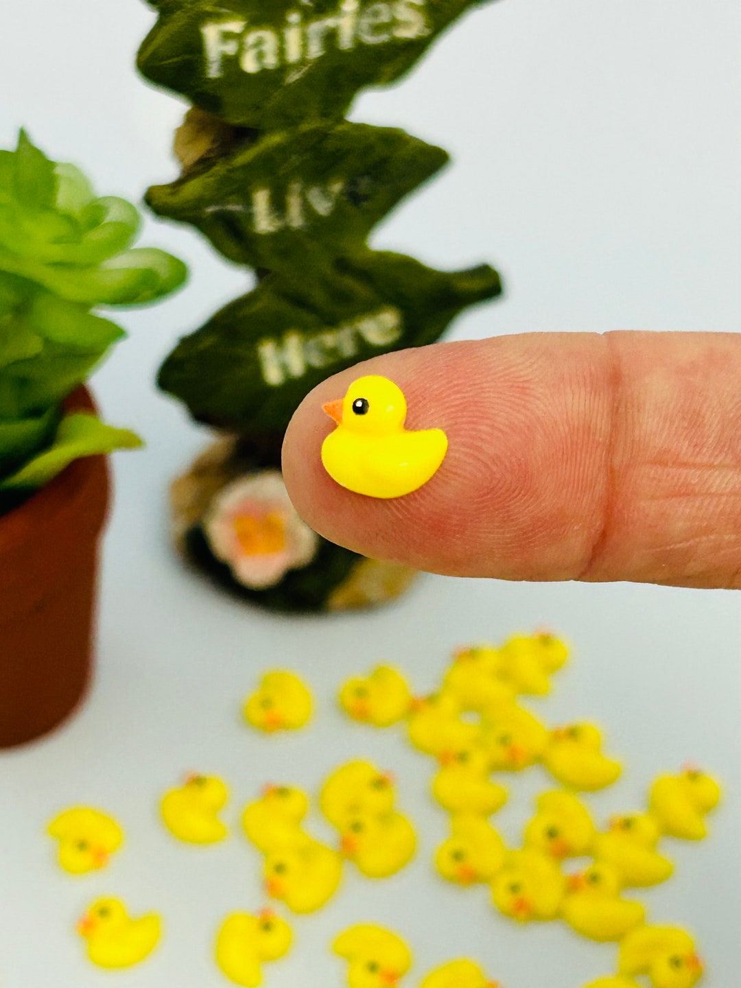Tiny Yellow Duck Set, Mini Resin Ducks for Fairy Garden (12 Pc) - Etsy