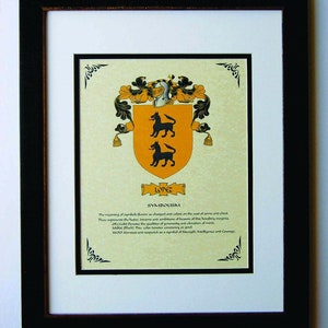 HERALDRY COAT of ARMS Lopez Family Crest Framed - Etsy